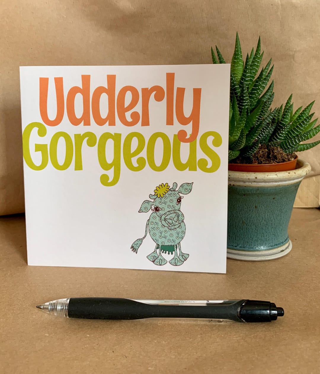 Funny Birthday Card- Humorous Birthday Greeting Card - Printed Hand ...