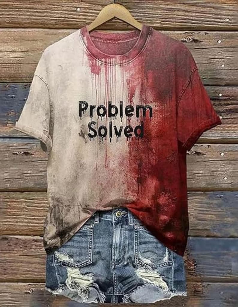 Problem Solved Halloween Shirt: Bloody Costume Tee - Etsy