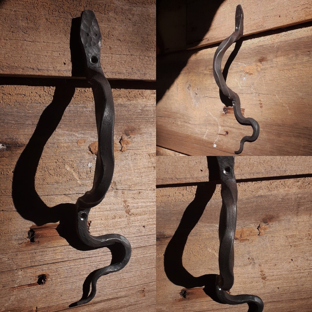 Hand Forged Snake Handle / Draw Pull - Etsy