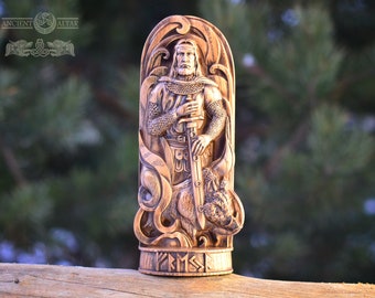 Freyr Totem Altar Frey Statue Norse Pagan Asatru Figurines - Etsy