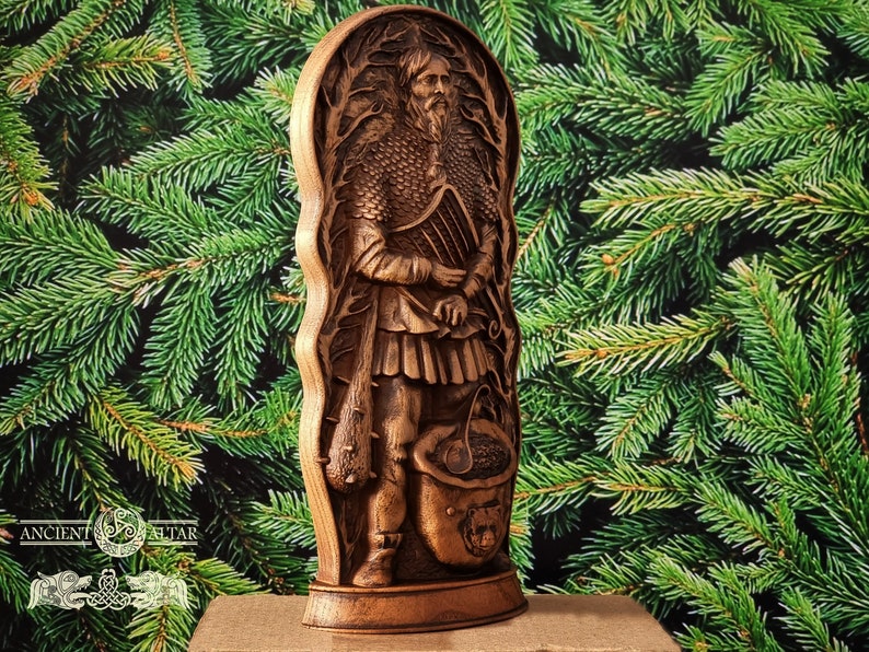 Oak Dagda Statue – Celtic God Figurine, Druid Altar Decor - Etsy