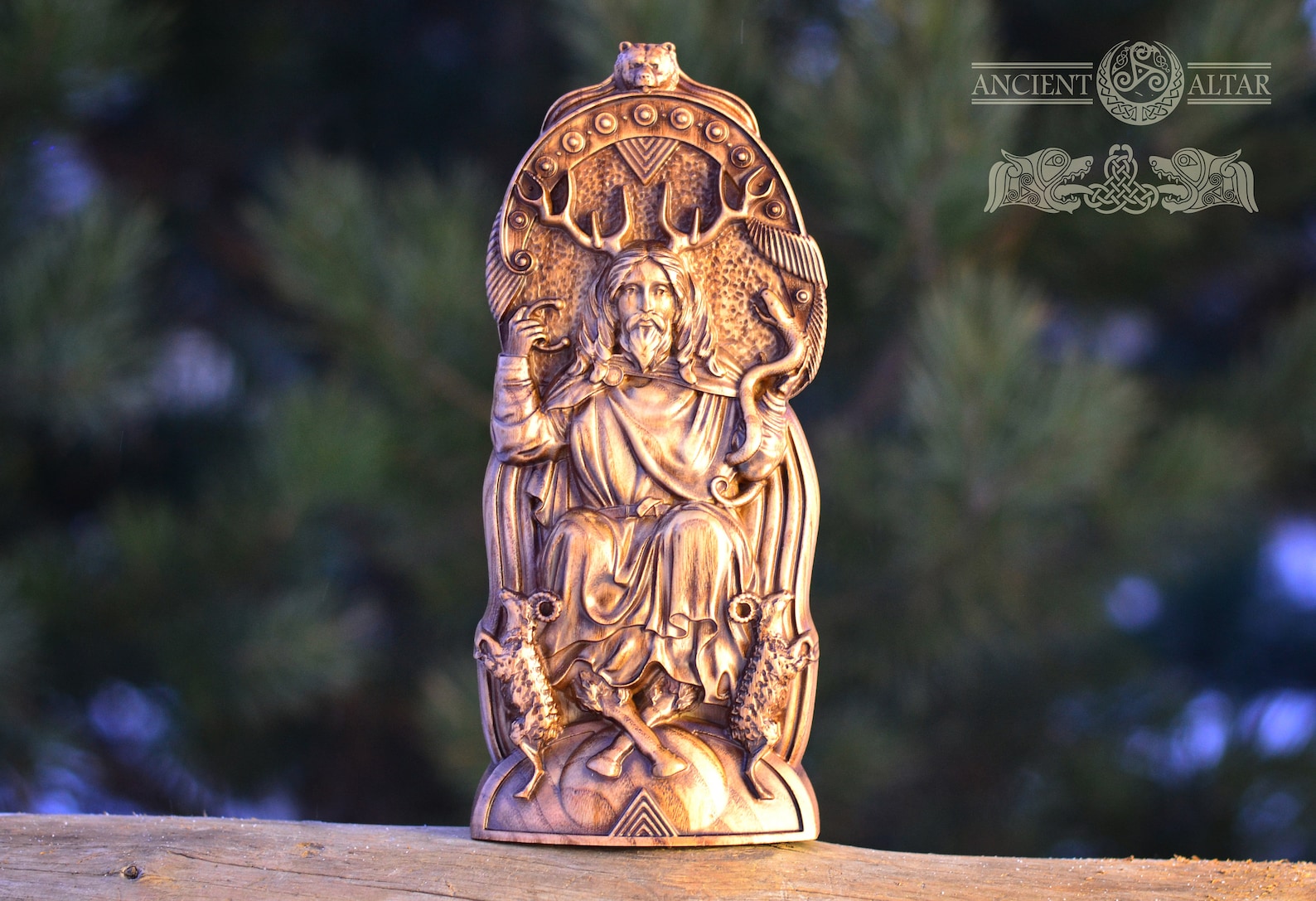 Cernunnos Statue Cernunnos Figure Cernun Wood Horned God - Etsy