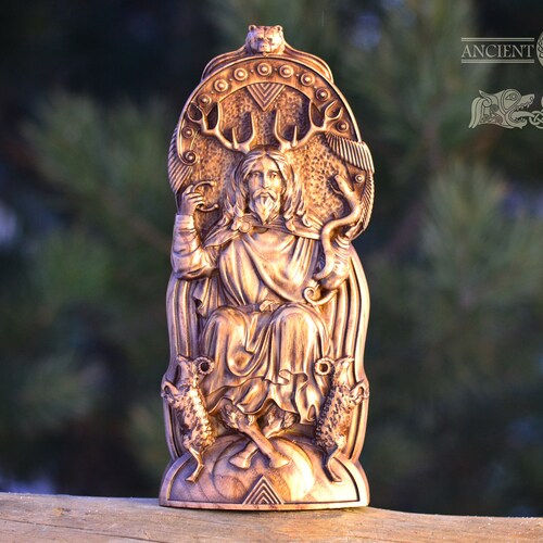 Cernunnos Statue Cernunnos Figure Cernun Wood Horned God - Etsy