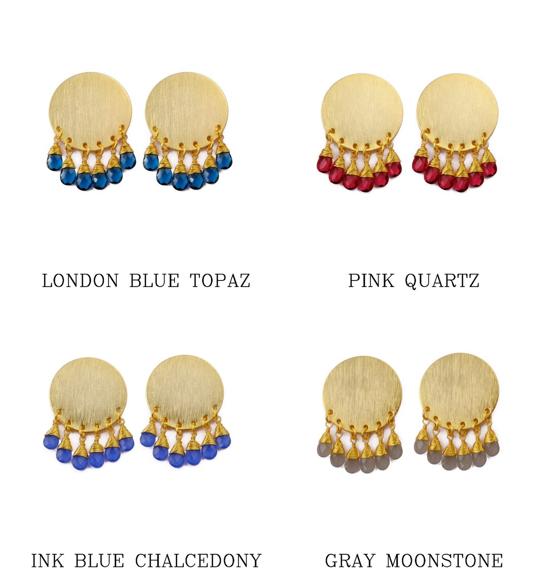 Valuable Hydro London Blue Topaz Vintage Stud Earrings, Blue Stud ...