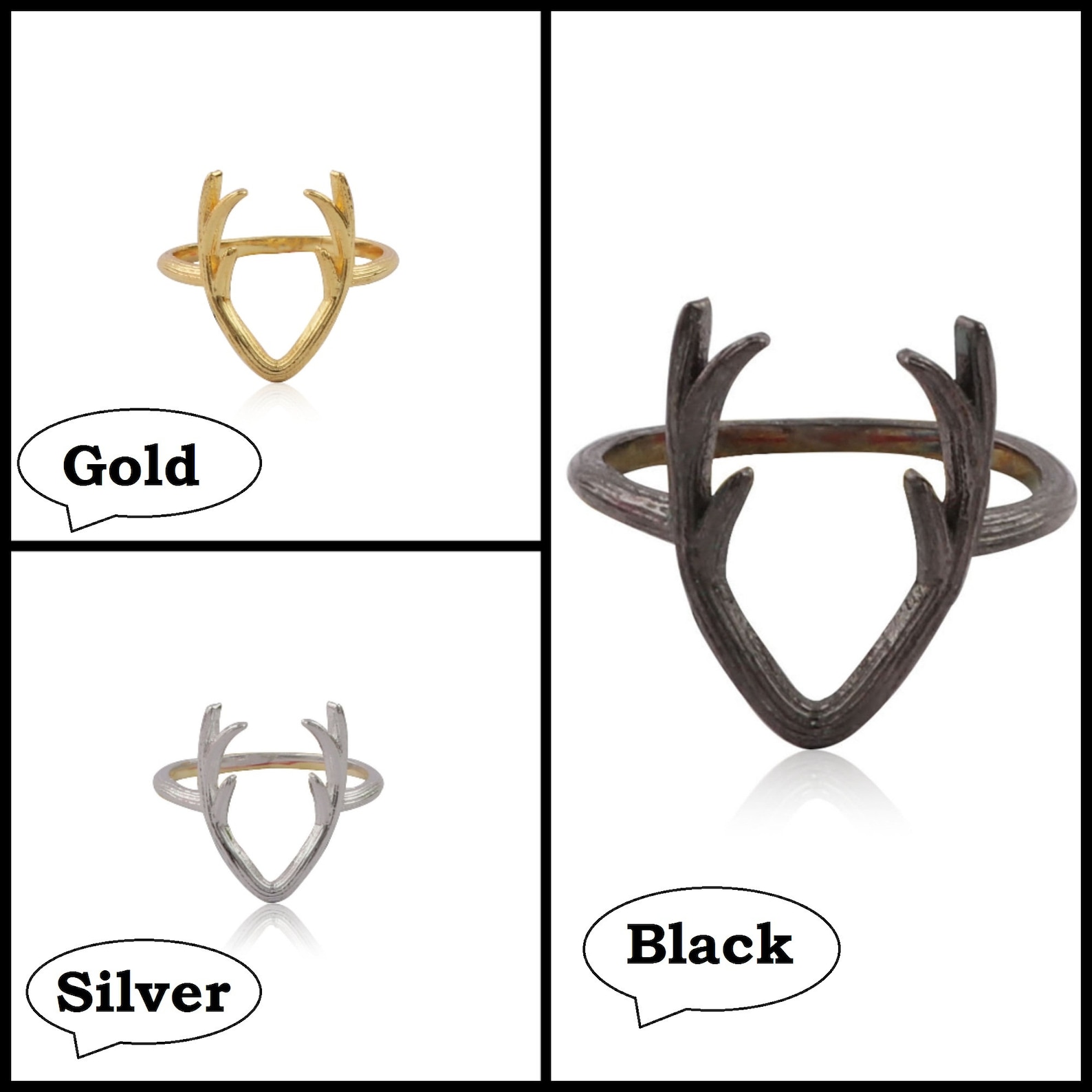 Deer Horn Ring Deer Antler Ring Animal Ring Stag Ring Boho - Etsy