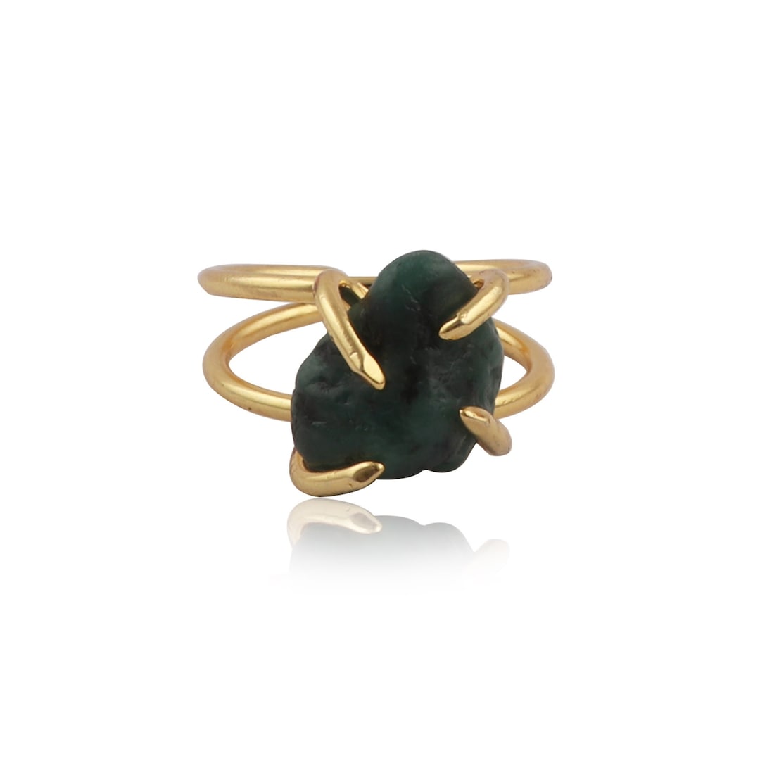 Exquisite Natural Emerald Gemstone Ring Ring Gemstone Ring - Etsy
