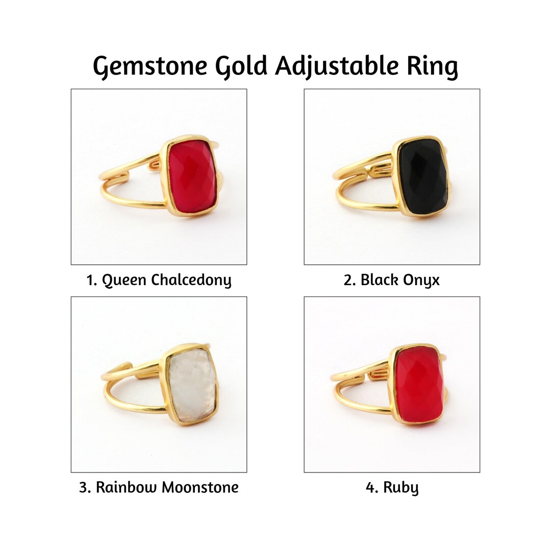 Rectangle Shape Checker Cut Ruby Moonstonechalcedony - Etsy