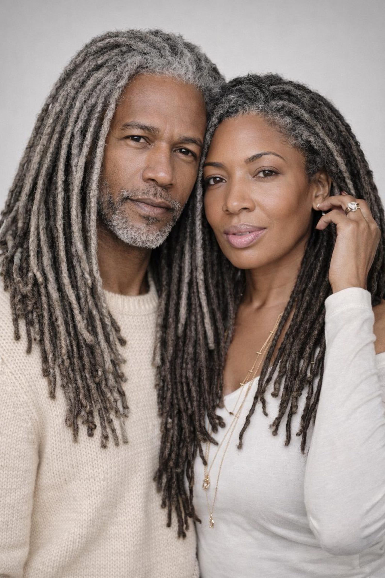 Men's Full Lace Loc Wig | Handmade Salt & Pepper Human Hair Dreadlock ...