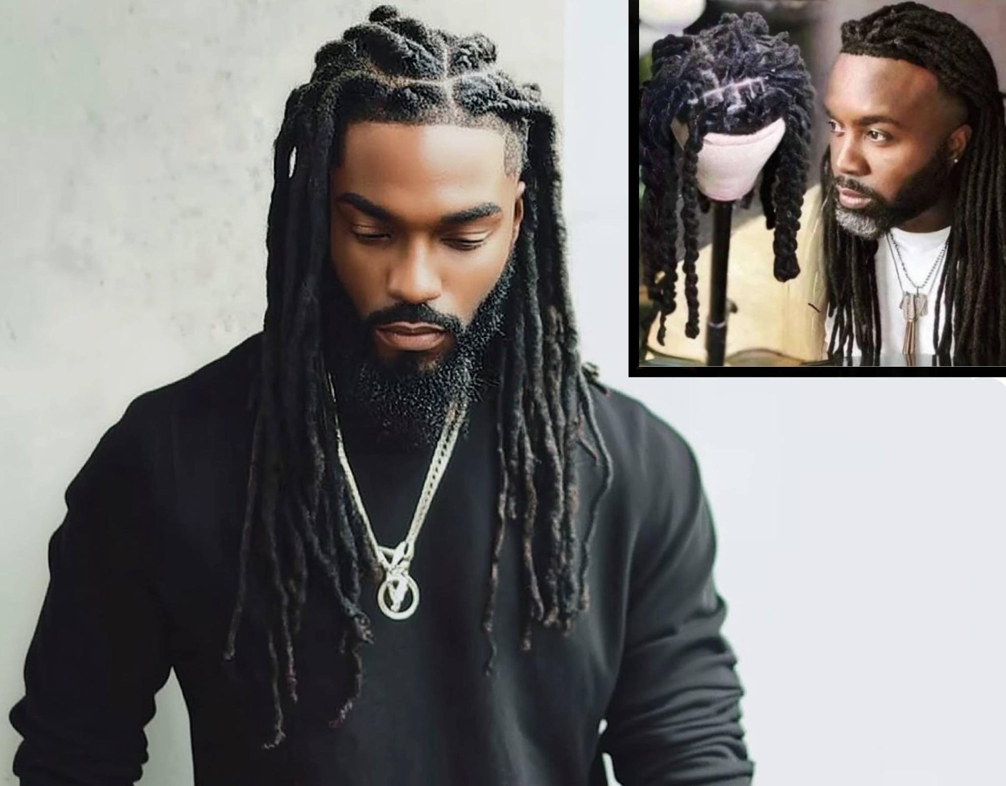 Men's Hair System | Natural Hairline Toupee | Custom Lace Wig for Men ...