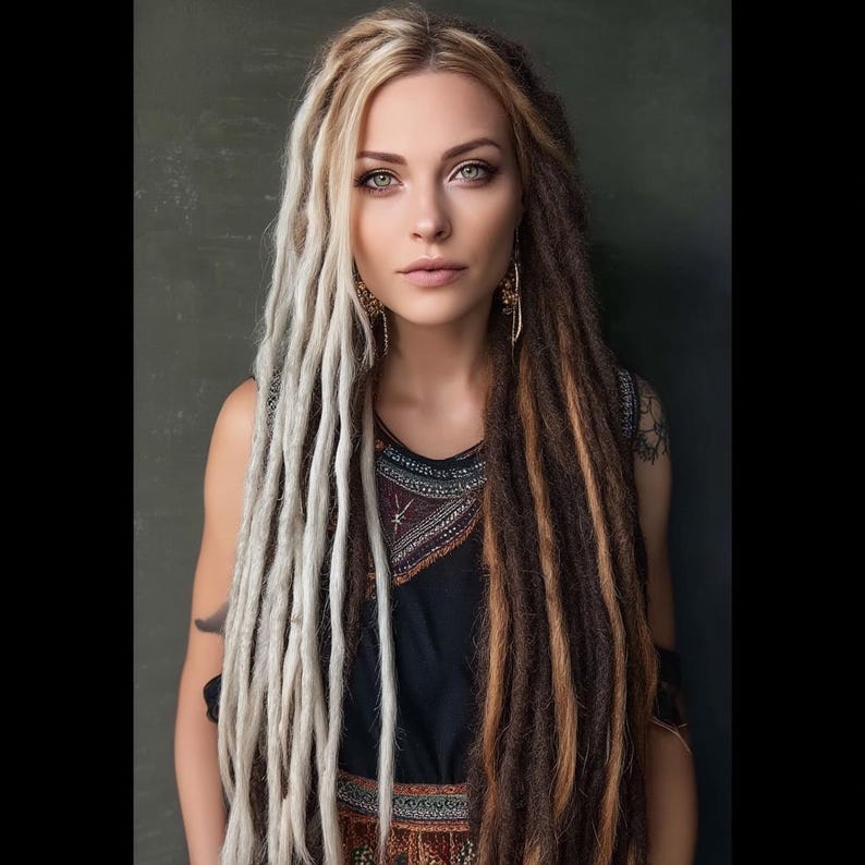 HD Lace Dreadlock Wig: Two-tone Human Hair, Blondie Mix - Etsy