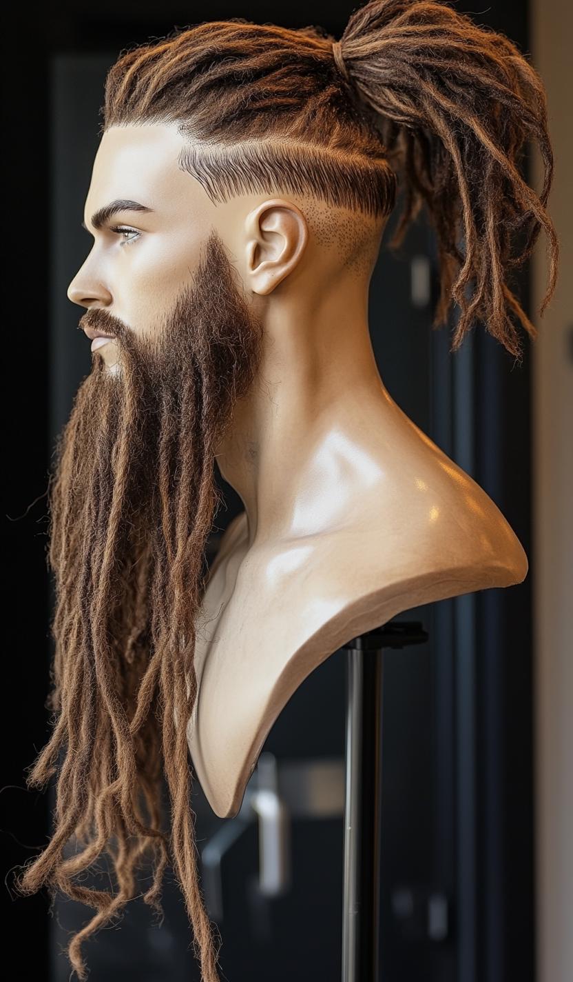 HD Lace Cosplay Dreadlock Wig With Beard - Etsy