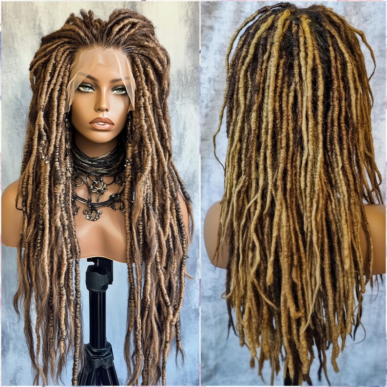Handmade Human Hair Dreadlock Wig: Lace Front Boho Goddess Locs - Etsy