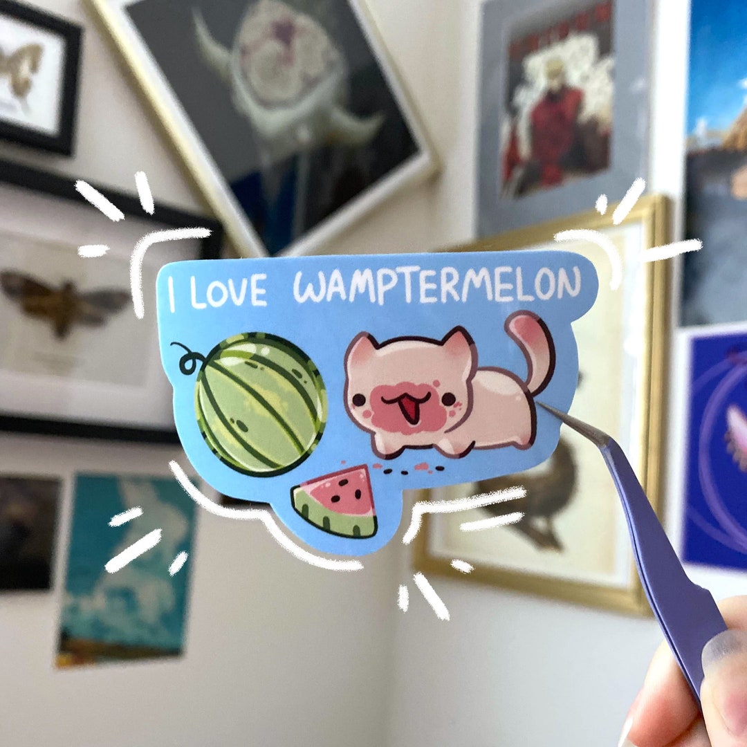 Watermelon Cat | Cat Lover Sticker| Cute Fruit Cat Gift | Cat Parent ...