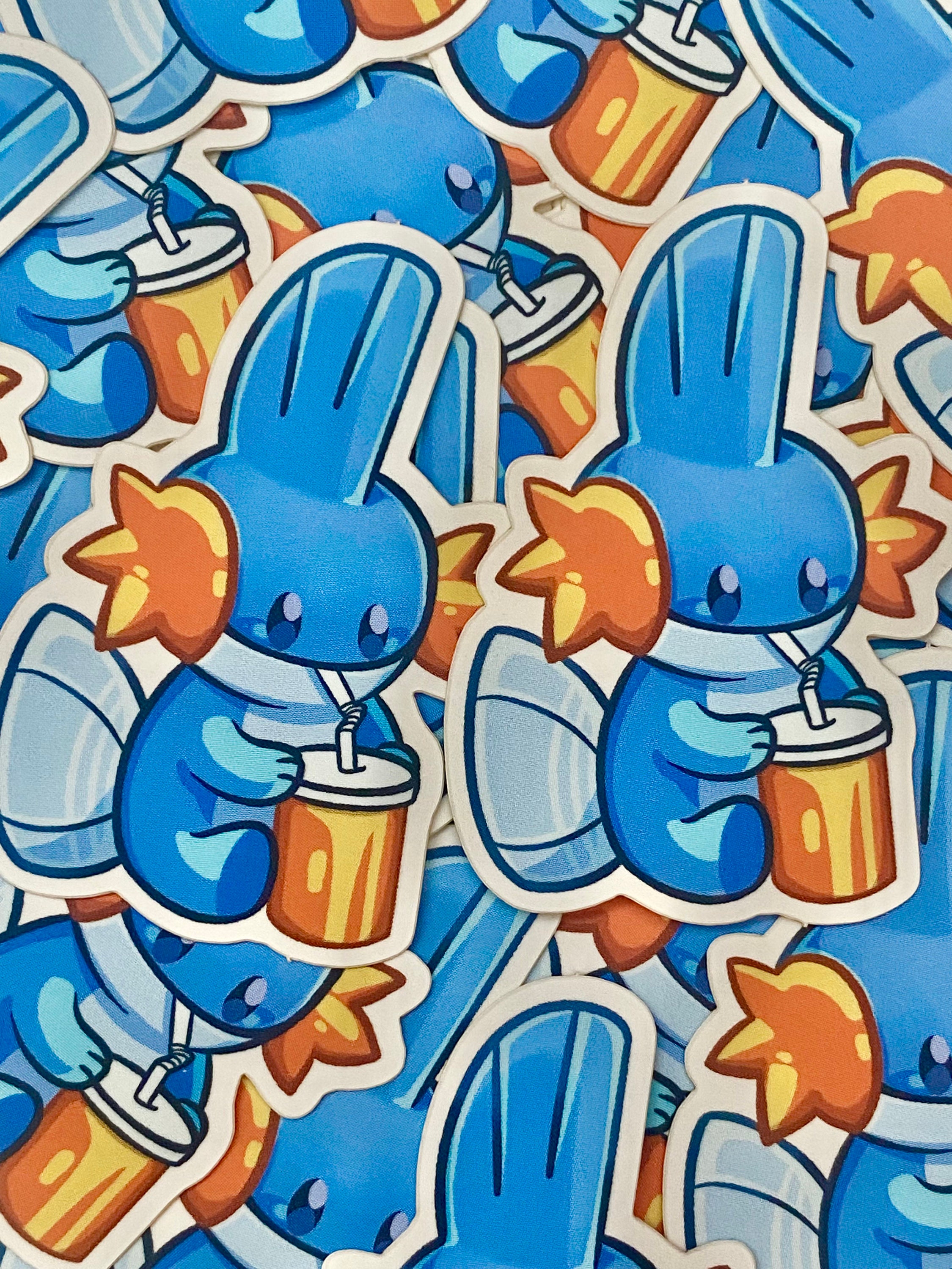 Mudkip Drink Sticker! | Stay Hydrated Mudkip! | Waterproof, Matte ...