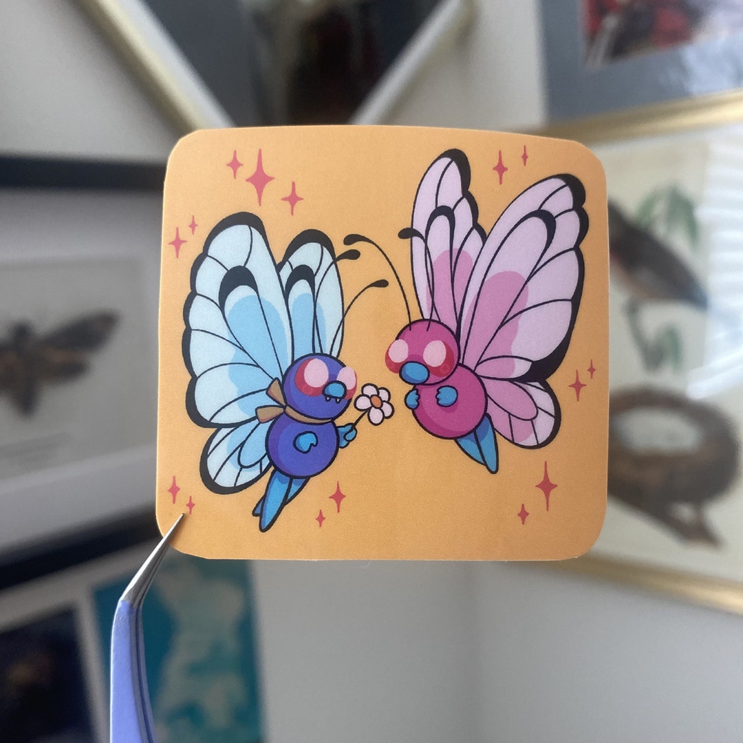 Bye Bye Butterfree! | Butterfly Love | Glossy, Vinyl Sticker | - Etsy