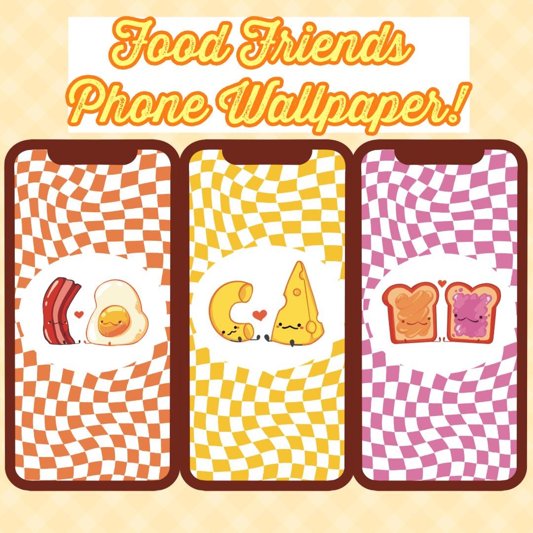 Food Bestie iPhone & Smart Phone Wallpapers - Etsy