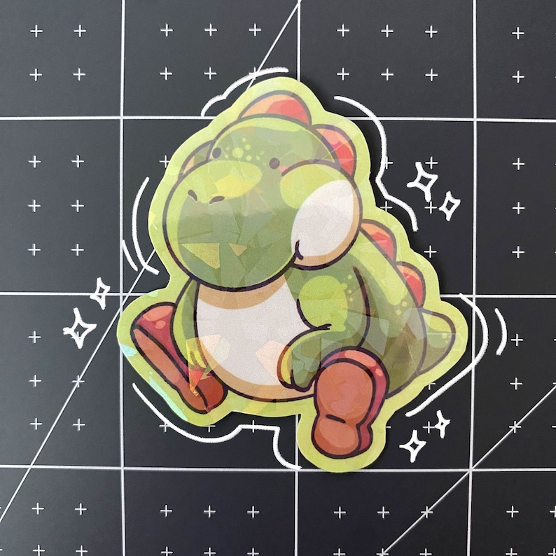 BIG FAT Yoshi Sticker! | Big Yoshi Meme | Holographic, Vinyl Sticker - Etsy