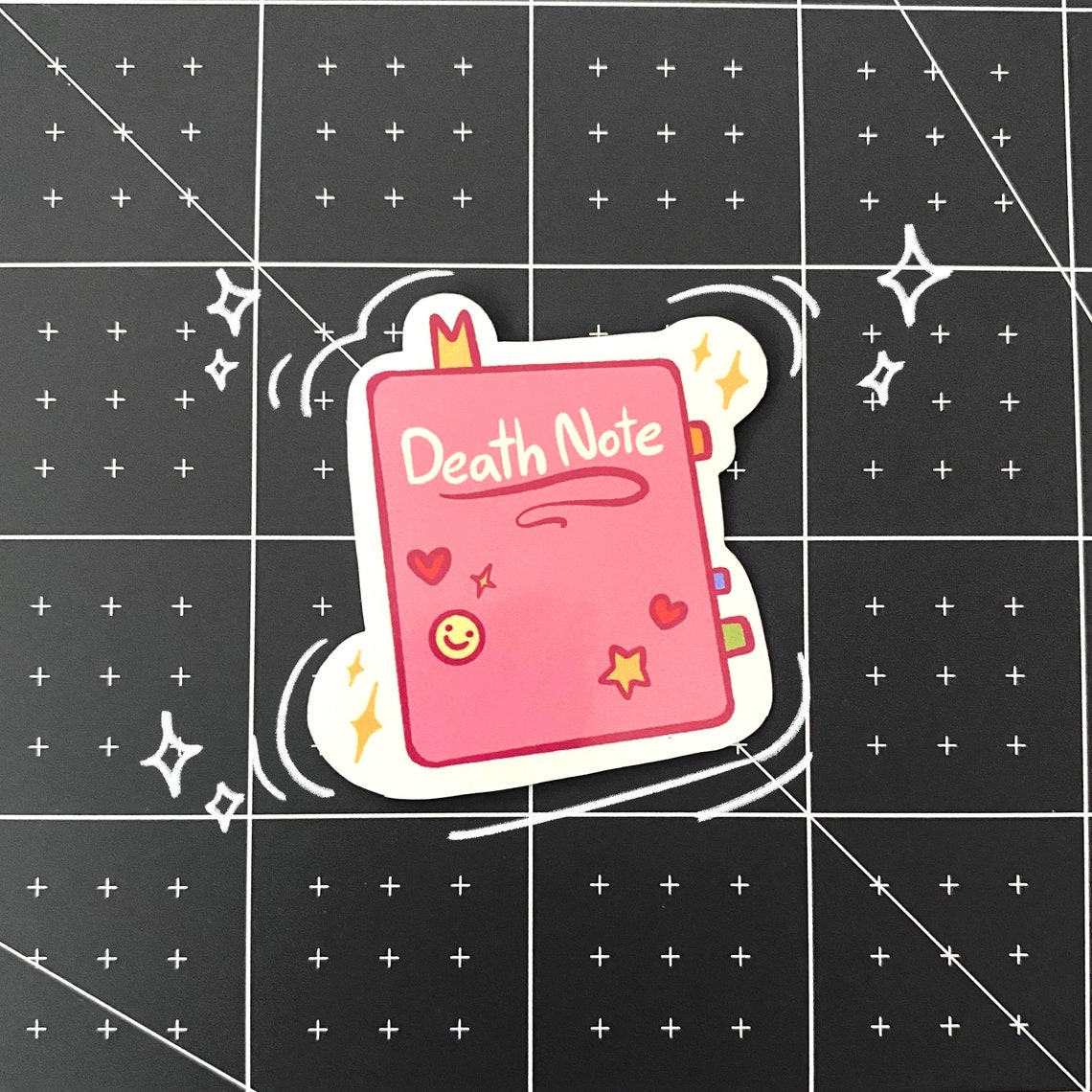 Dead Note Sticker Pink Meme Dead Note Ryuk Sticker Classic Anime ...