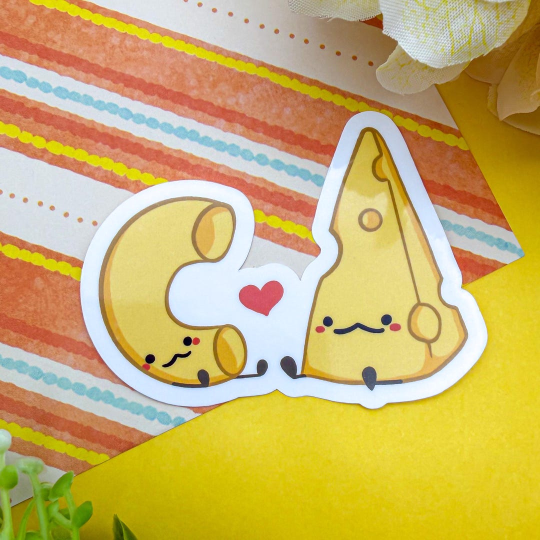 Macaroni & Cheese Friendship Sticker | Bbfs Food Sticker - Etsy