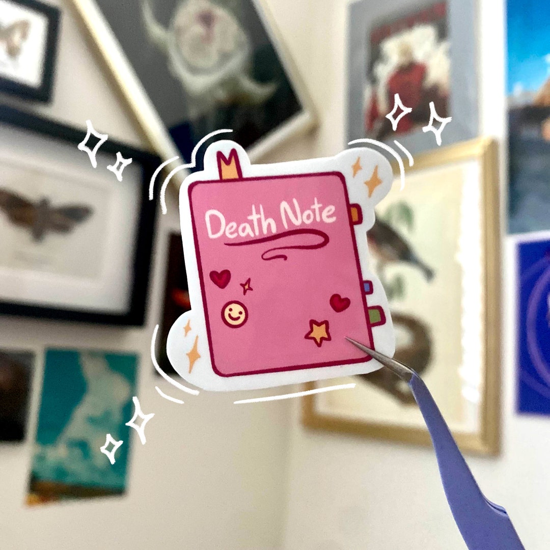 Dead Note Sticker | Pink Meme Dead Note | Ryuk Sticker | Classic Anime ...