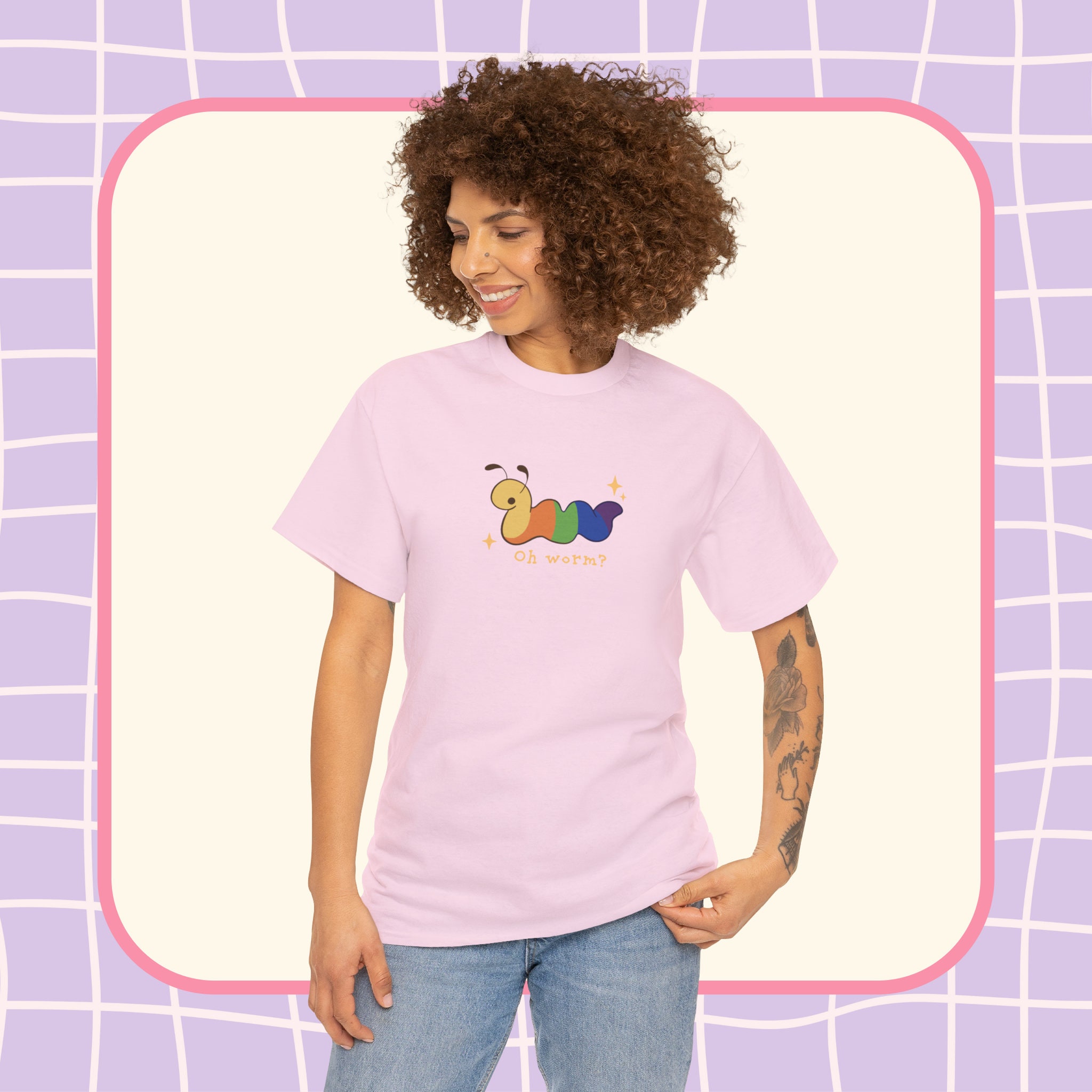 Rainbow Worm T-shirt Oh Worm Shirt Cute Meme Shirt Worm on a String ...