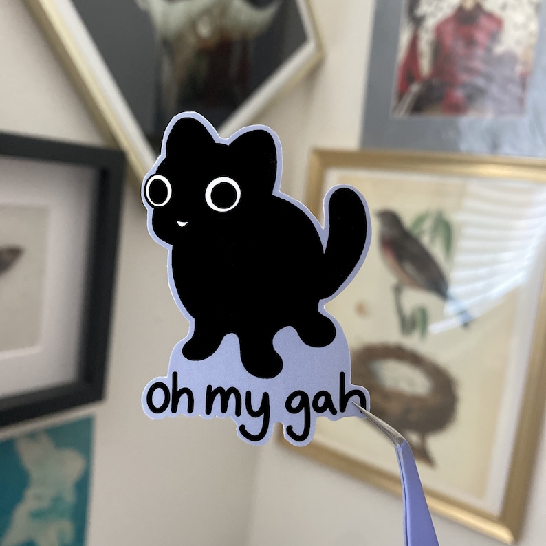 Black Cat Meme Sticker Jinx the Cat Meme Sticker Funny Cat Meme Sticker ...