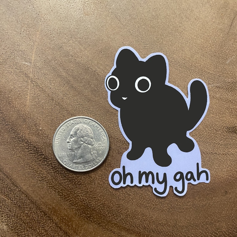 Black Cat Meme Sticker Jinx the Cat Meme Sticker Funny Cat Meme Sticker ...