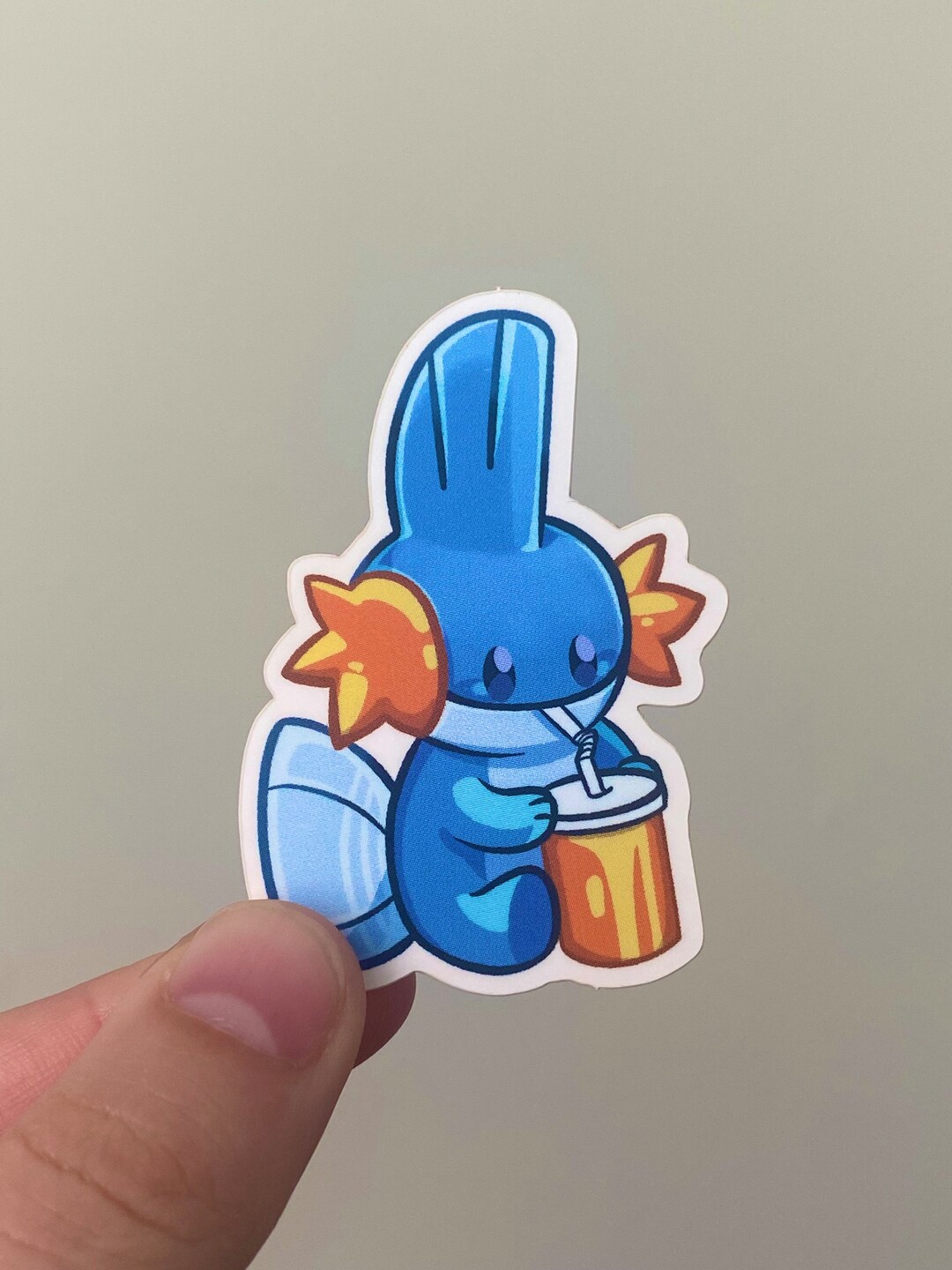 Mudkip Drink Sticker! | Stay Hydrated Mudkip! | Waterproof, Matte ...