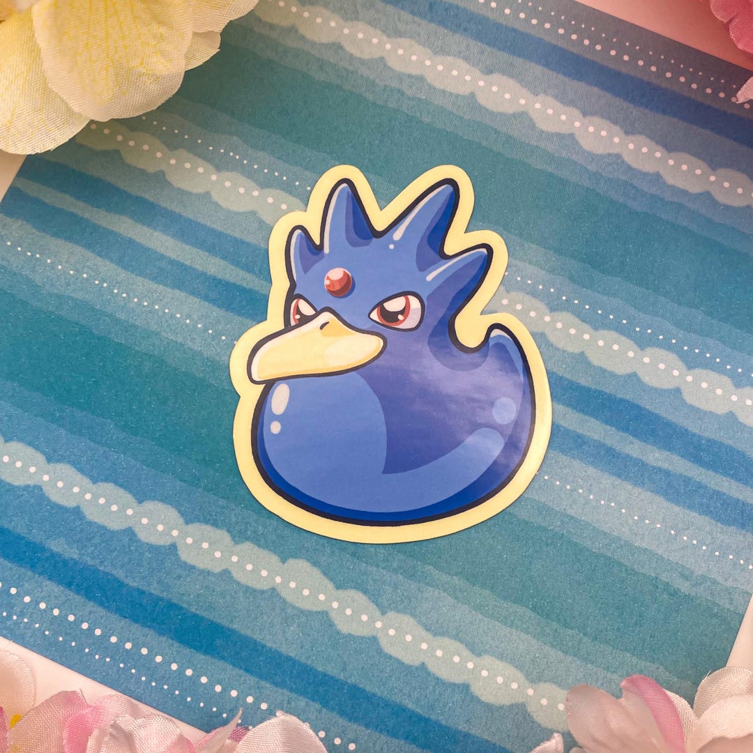 Golduck Rubber Ducky Sticker! | Cute Psyduck & Golduck Sticker | Glossy ...