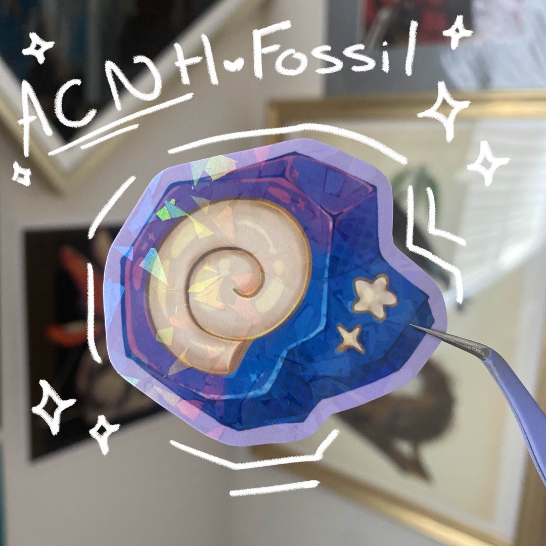 ACNH Fossil Sticker | Cute Animal Crossing Fossil Sticker | Glossy ...