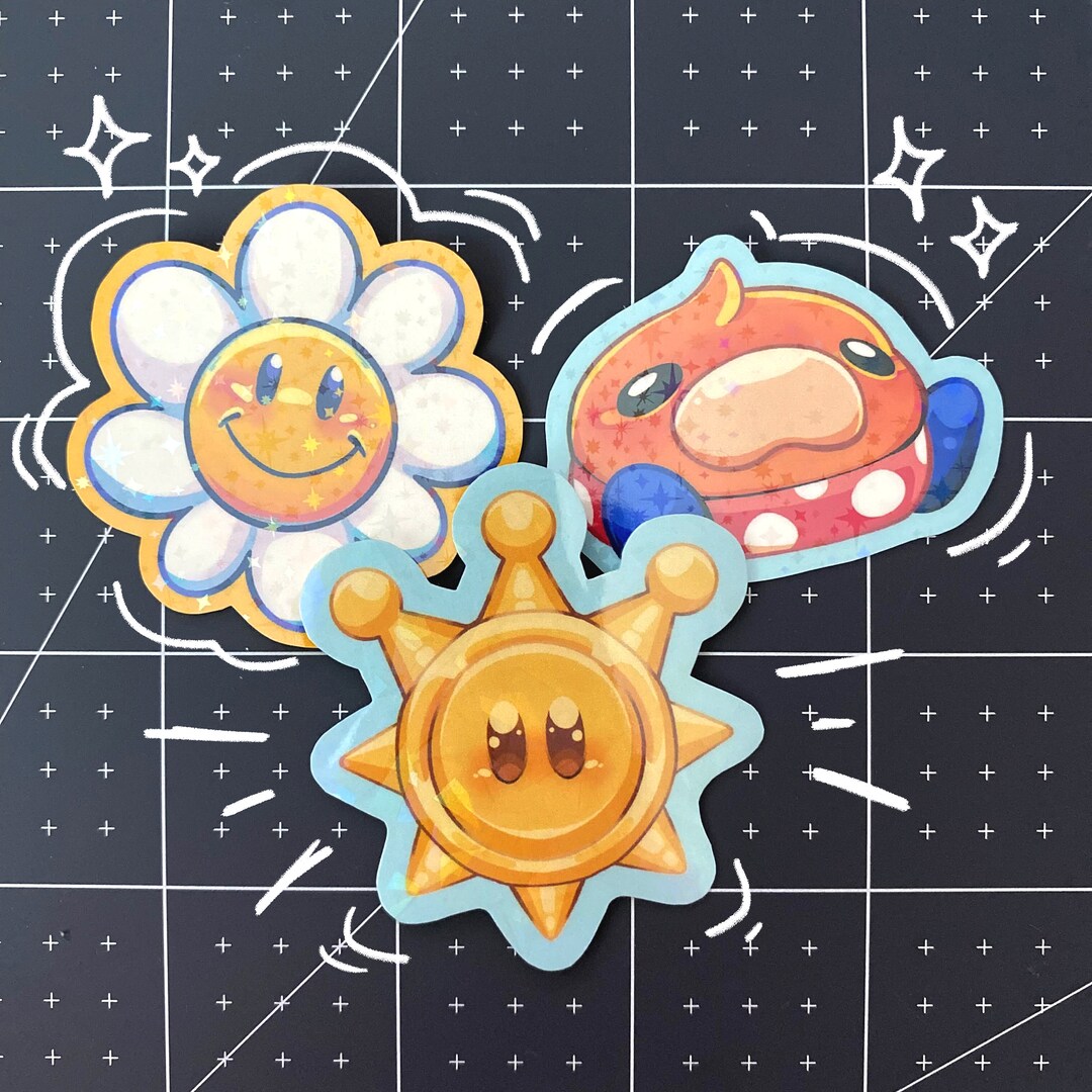 Super Sunshine Video Game Sticker Set | Strollin' Stu | TTYD Paper ...