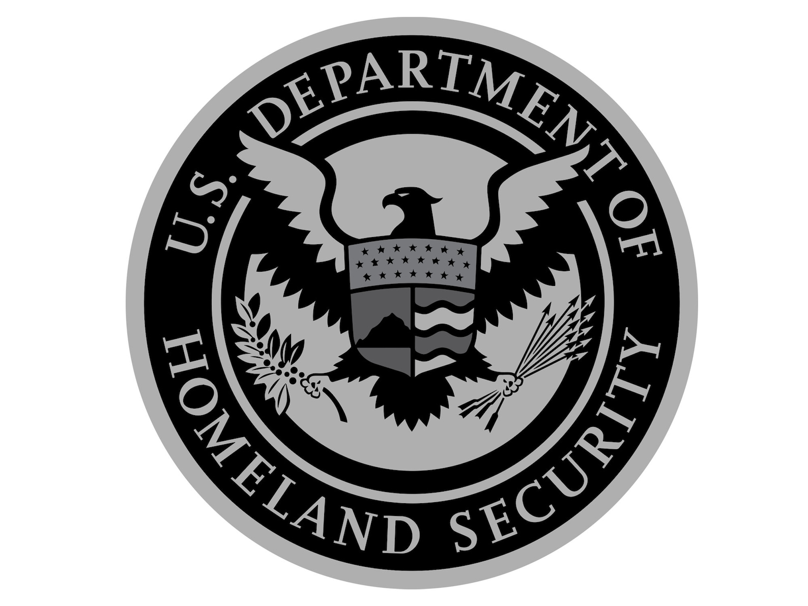Department of Homeland Security Black Grey Vinyl Decal choose - Etsy