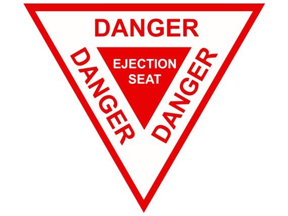 Danger Ejection Seat Vinyl Decal different Sizes Included - Etsy