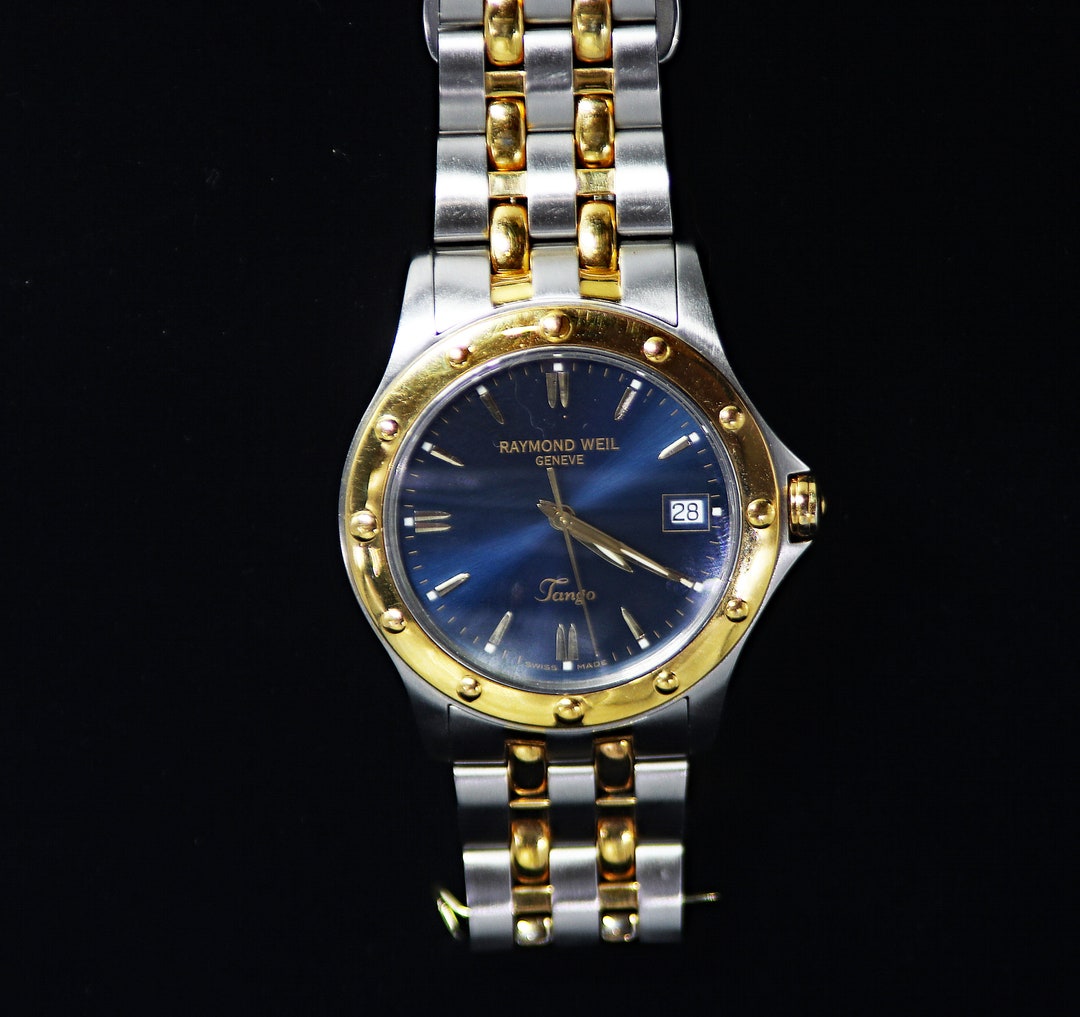 Raymond Weil Geneve Tango Collection Gold Plated Watch Sapphire Crystal ...