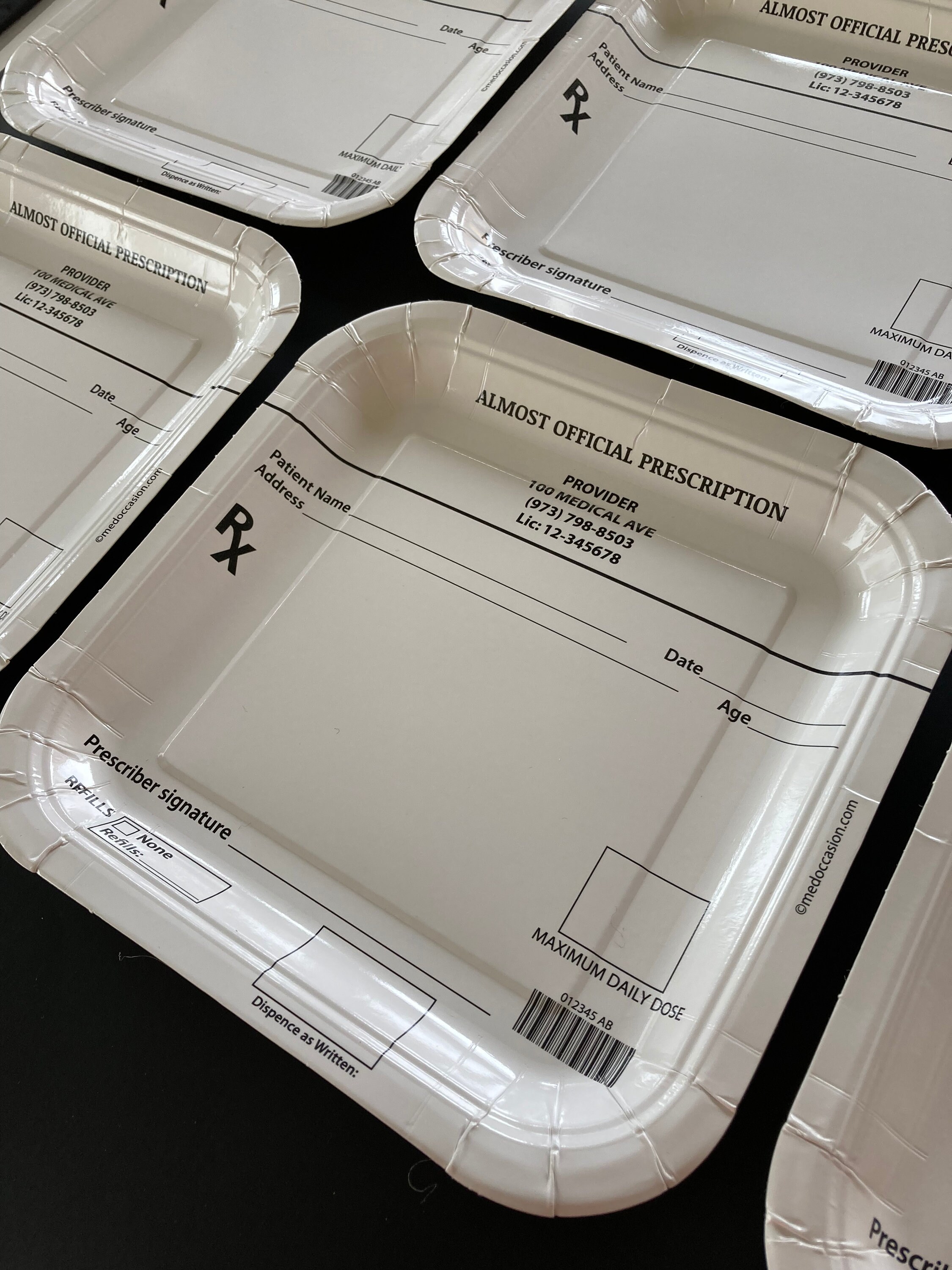 Prescription Pad Party Plates, Medical Party Decor, Set of 10 - Etsy