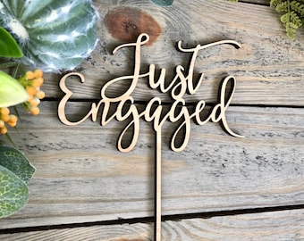 Personalized Engagement Cake Topper, Engaged Cake Topper, Engagement ...