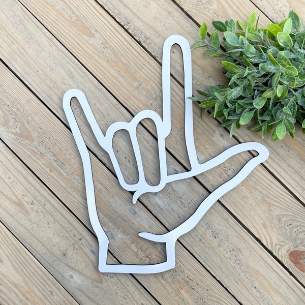 Asl Love You Wall Sign - Etsy