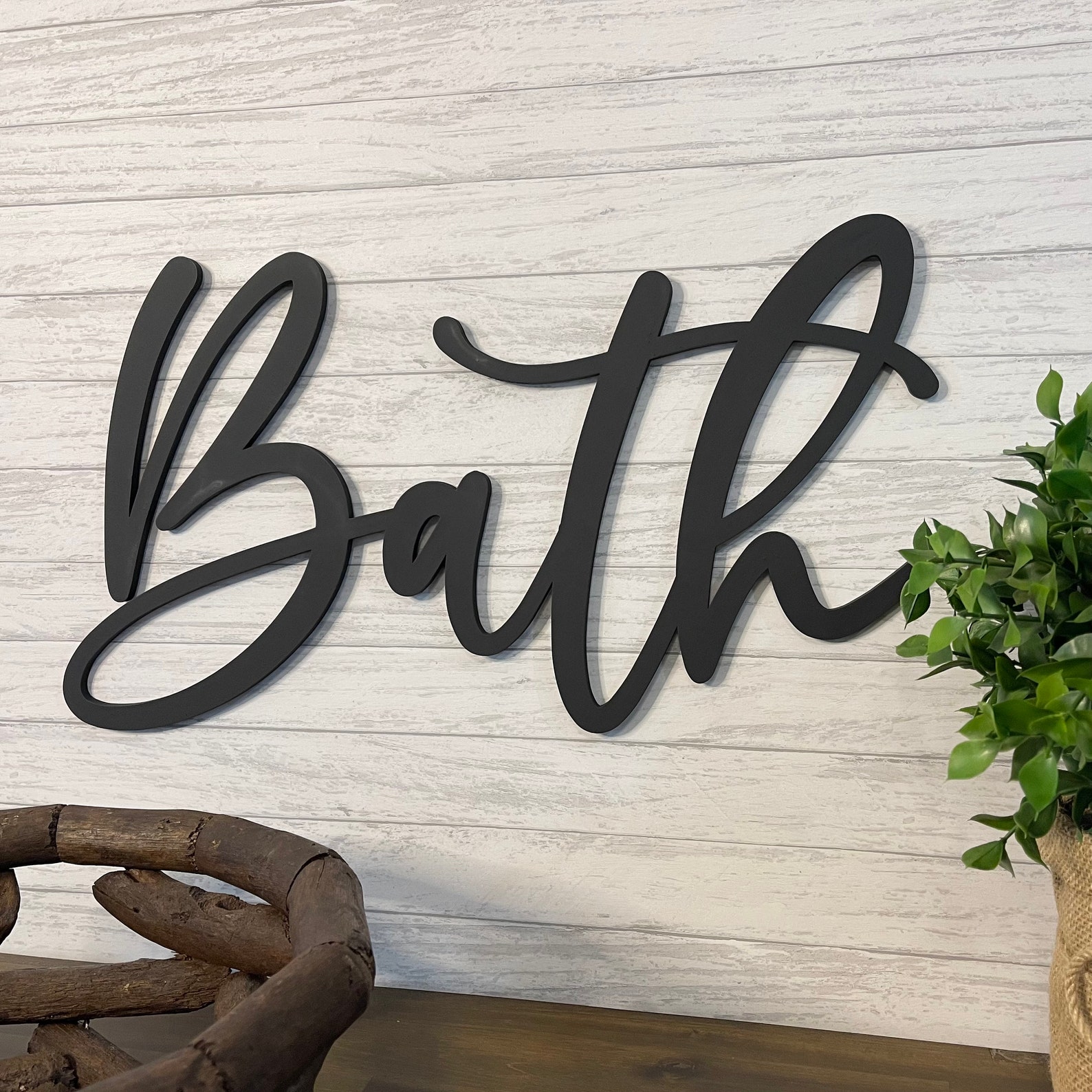 Bath Sign Bathroom Wall Decor Bathroom Sign Bathroom Wall - Etsy