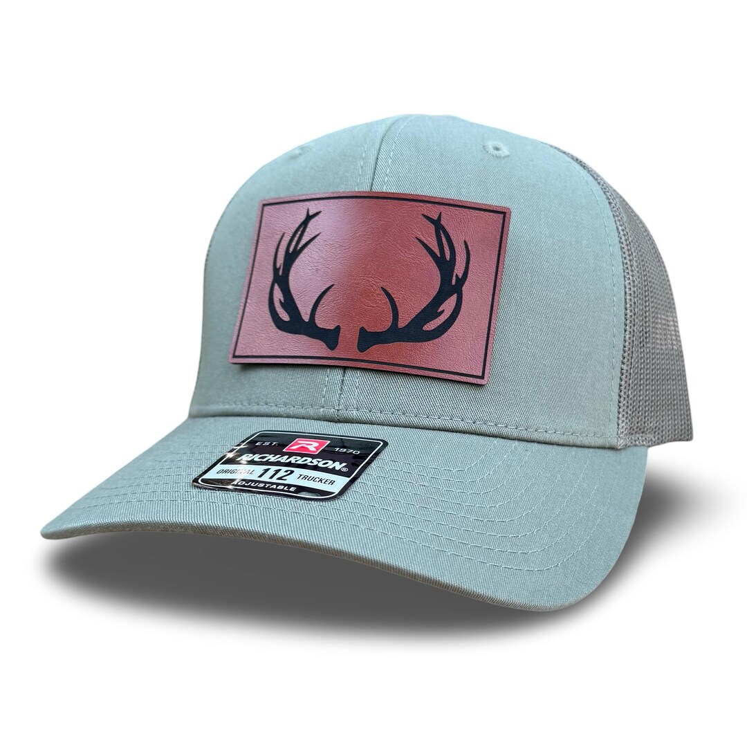 Deer Antler Buck Patch Trucker Hat - Hunting Outdoorsman Cap - Etsy
