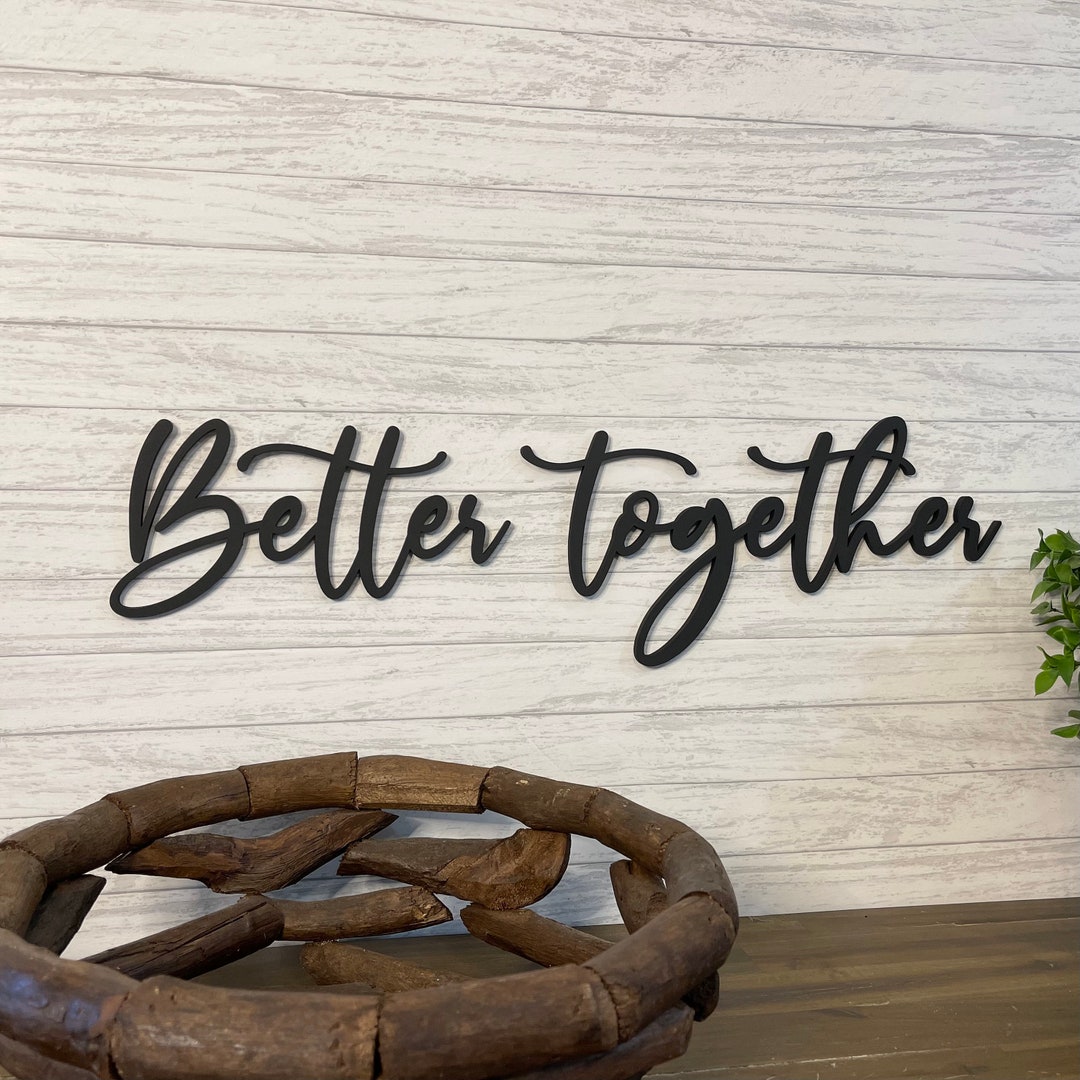 Personalized Better Together Wall Sign, Personalized Wall Sign for ...