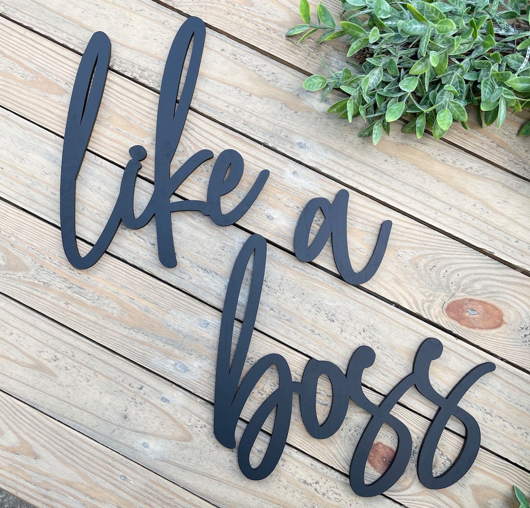 Like a Boss Sign, Boss Lady Sign, Girl Boss Sign, Home Office Decor ...