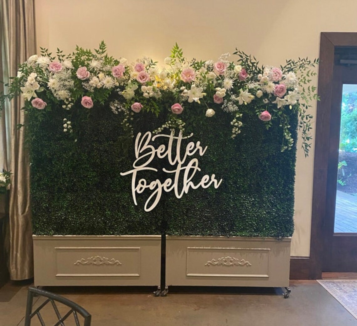 Better Together Wood Sign - Wedding Backdrop & Reception Photo Prop - Etsy