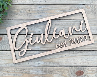 Est Wood Sign - Etsy