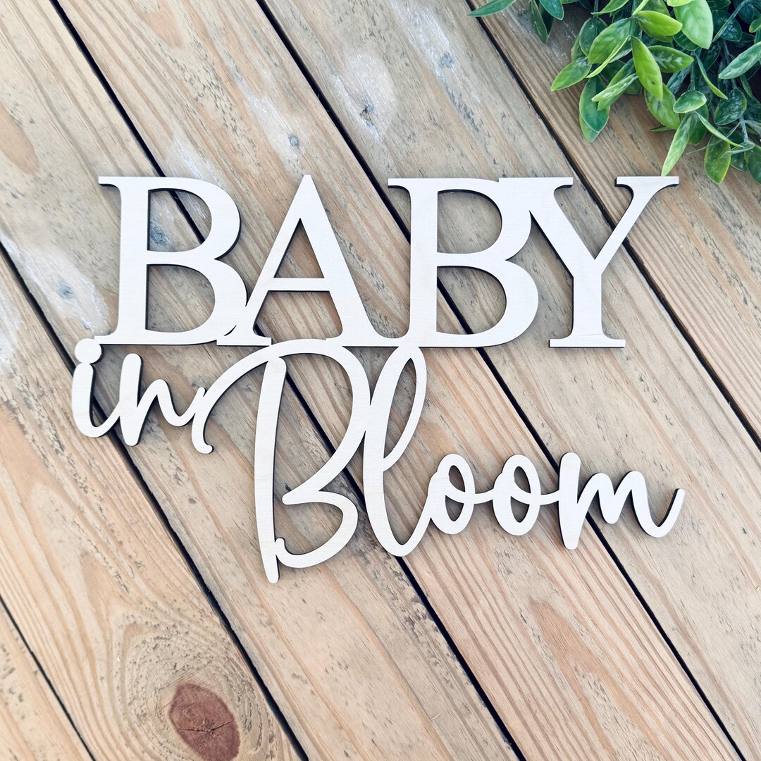 Baby in Bloom Baby Shower Backdrop Sign - Baby Shower Photo Prop Frame ...