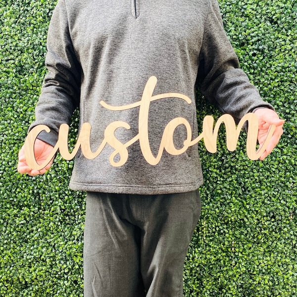 Custom Word Cutout - Etsy