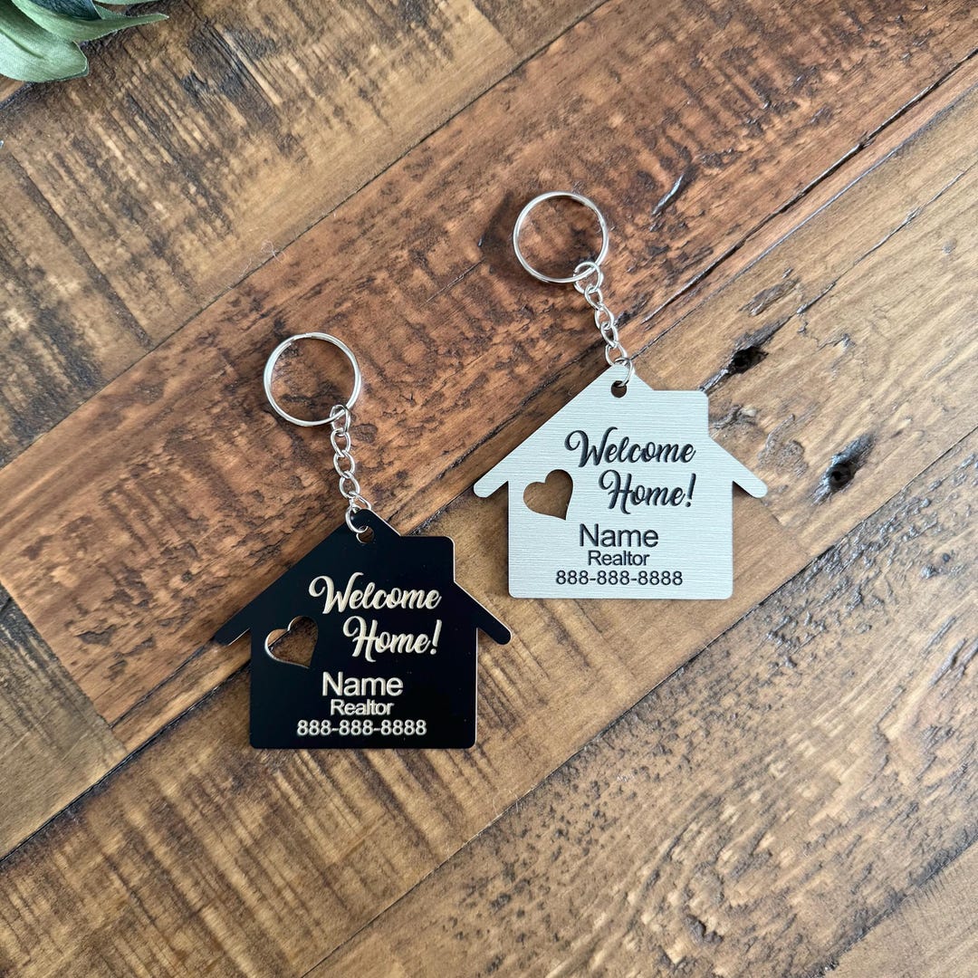 Custom New Home Acrylic Keychain - Realtor Housewarming Closing ...