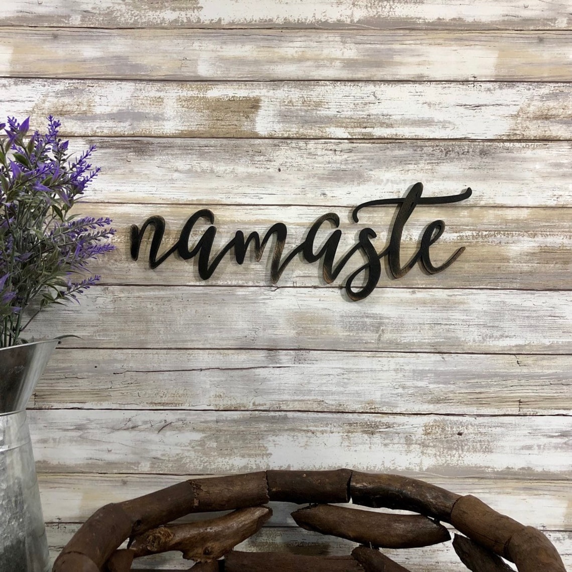 Namaste Sign Cutout Namaste Wood Words Word Cutouts Wooden - Etsy Ireland