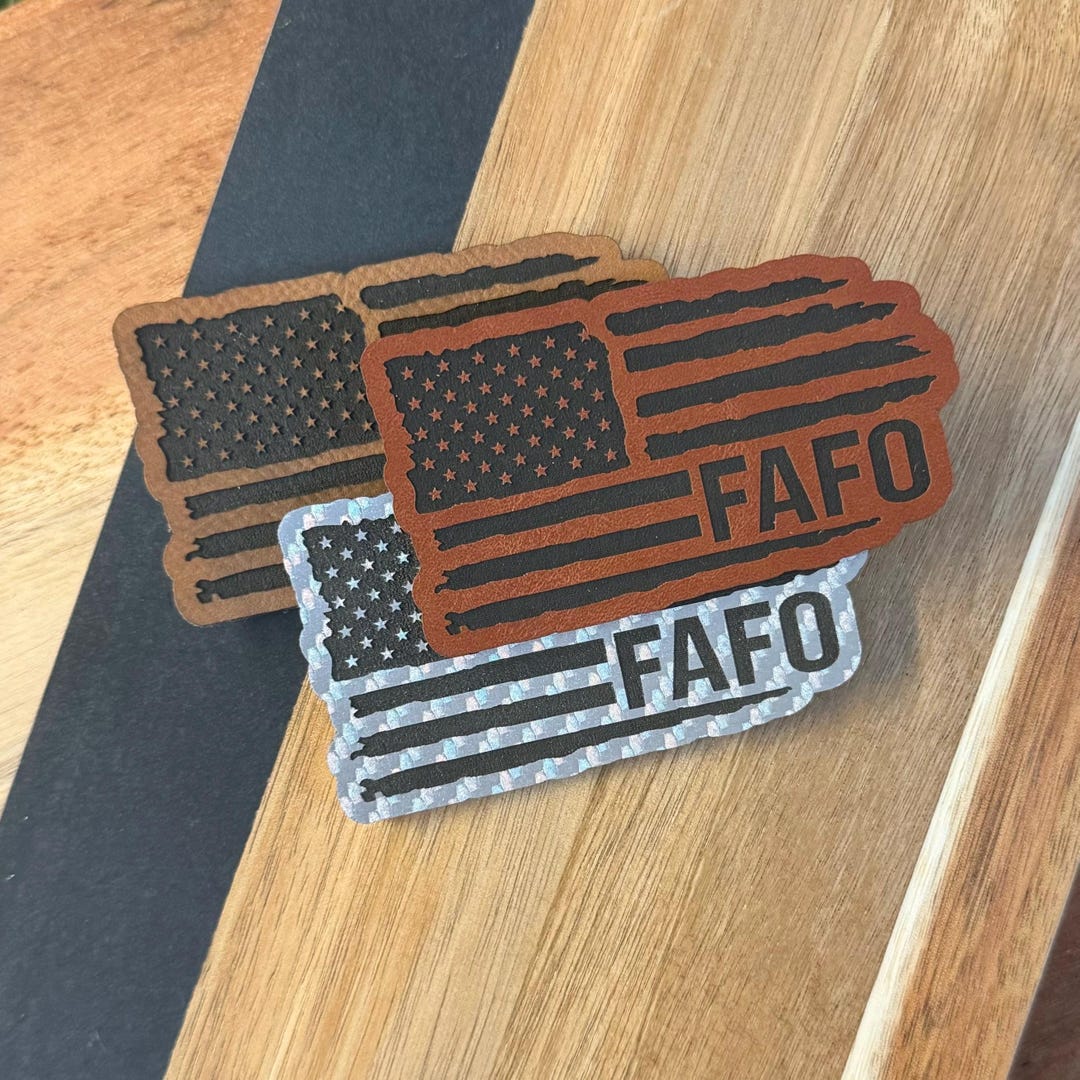 FAFO USA Flag Leatherette Hat Patch: Patriotic Humor - Etsy