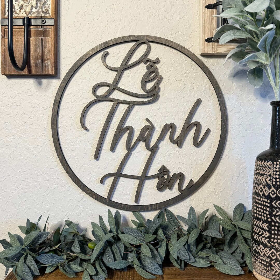 Lễ Thành Hôn Vietnamese Wedding Sign - Asian Tea Ceremony Marriage - Etsy