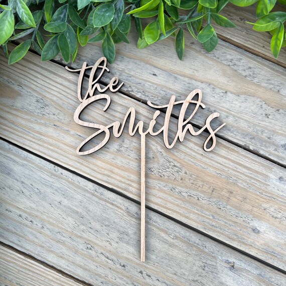 Gold Cake Topper for Wedding Personalized Cake Topper Rustic - Etsy